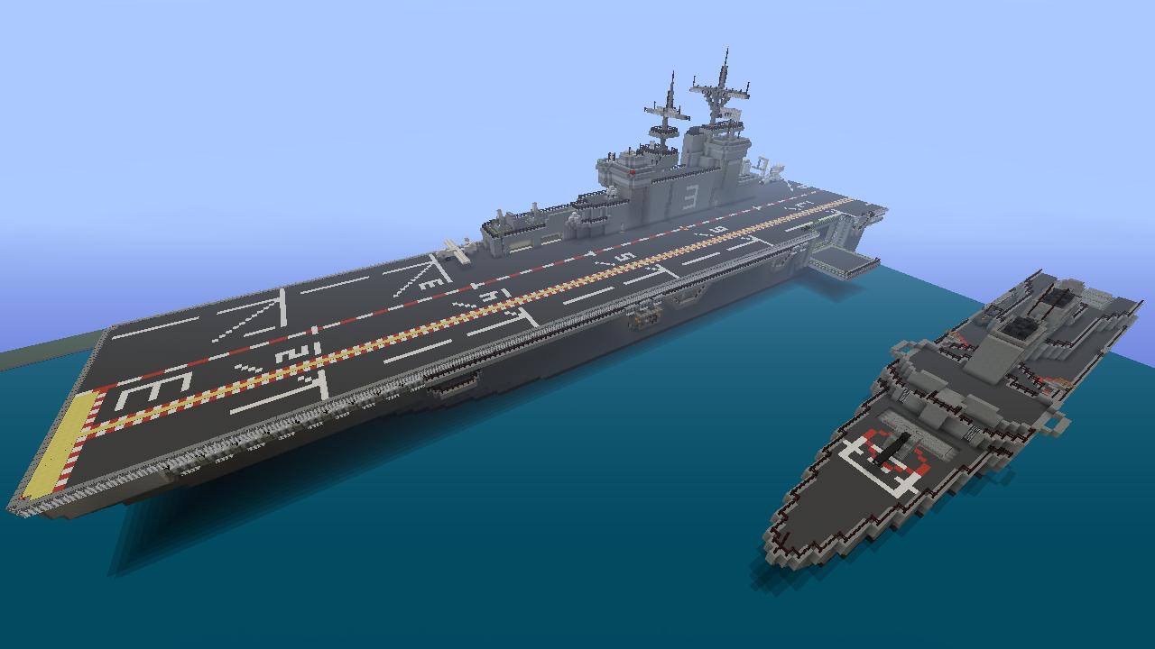 Uss KEARSARGE and uss JOHN PAUL JONES Minecraft Map