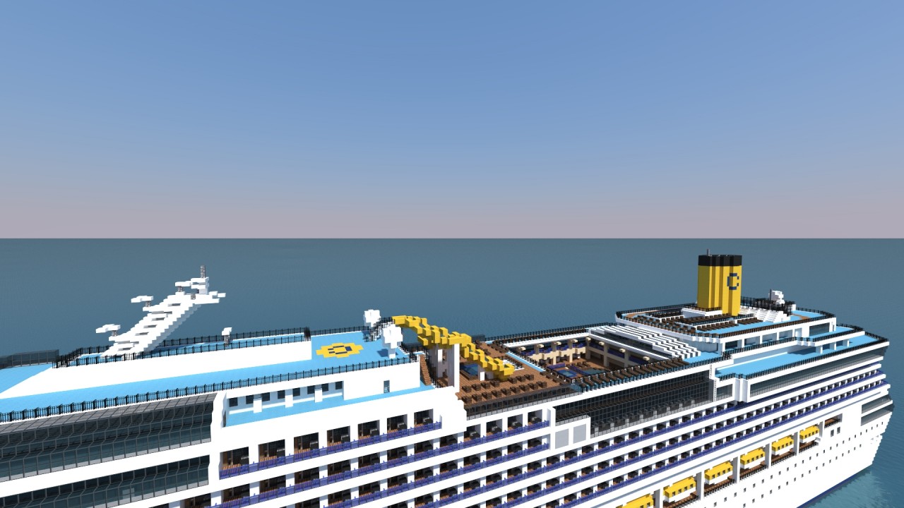 Costa Pacifica 1:1 Scale Cruise Ship Minecraft Map