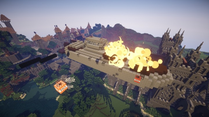 Working air warship: Royal Navy Corvette Mk 3 for Movecraft with ...