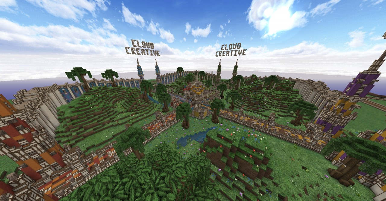 Cloud Creative Spawn (Commission) Minecraft Map