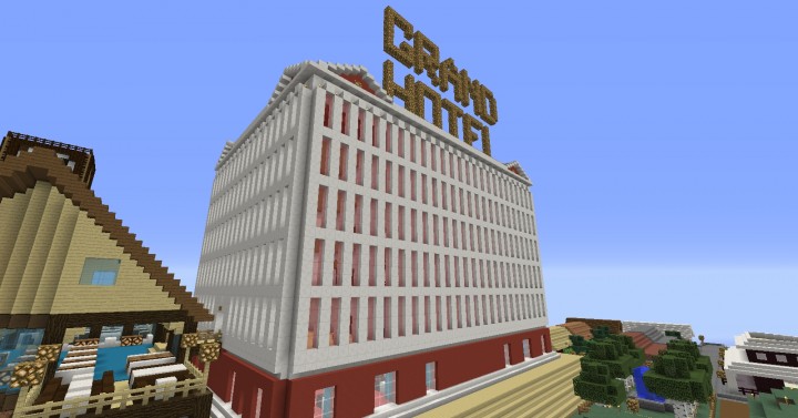 The Grand Hotel & Restaurant - 6 Story Survival Mode Hotel Minecraft Map