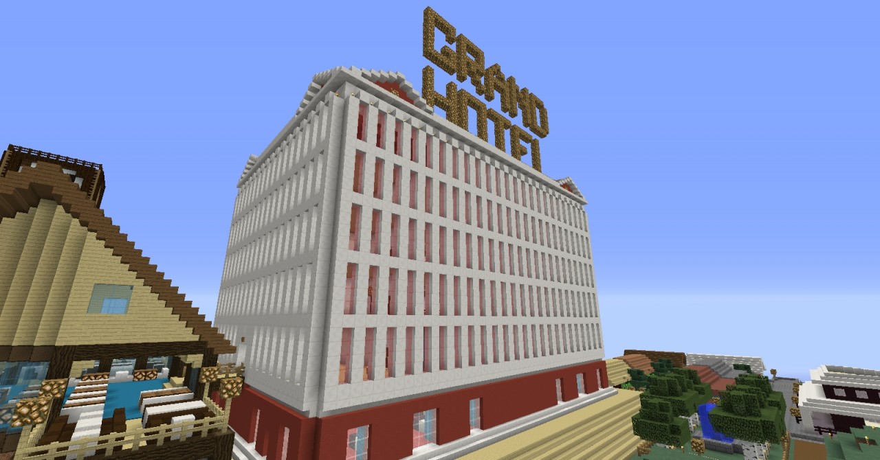 The Grand Hotel & Restaurant - 6 Story Survival Mode Hotel Minecraft Map