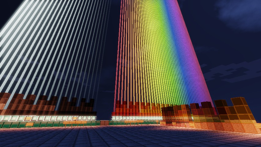 Rainbow and Grayscale Beacon Tutorial Minecraft Project