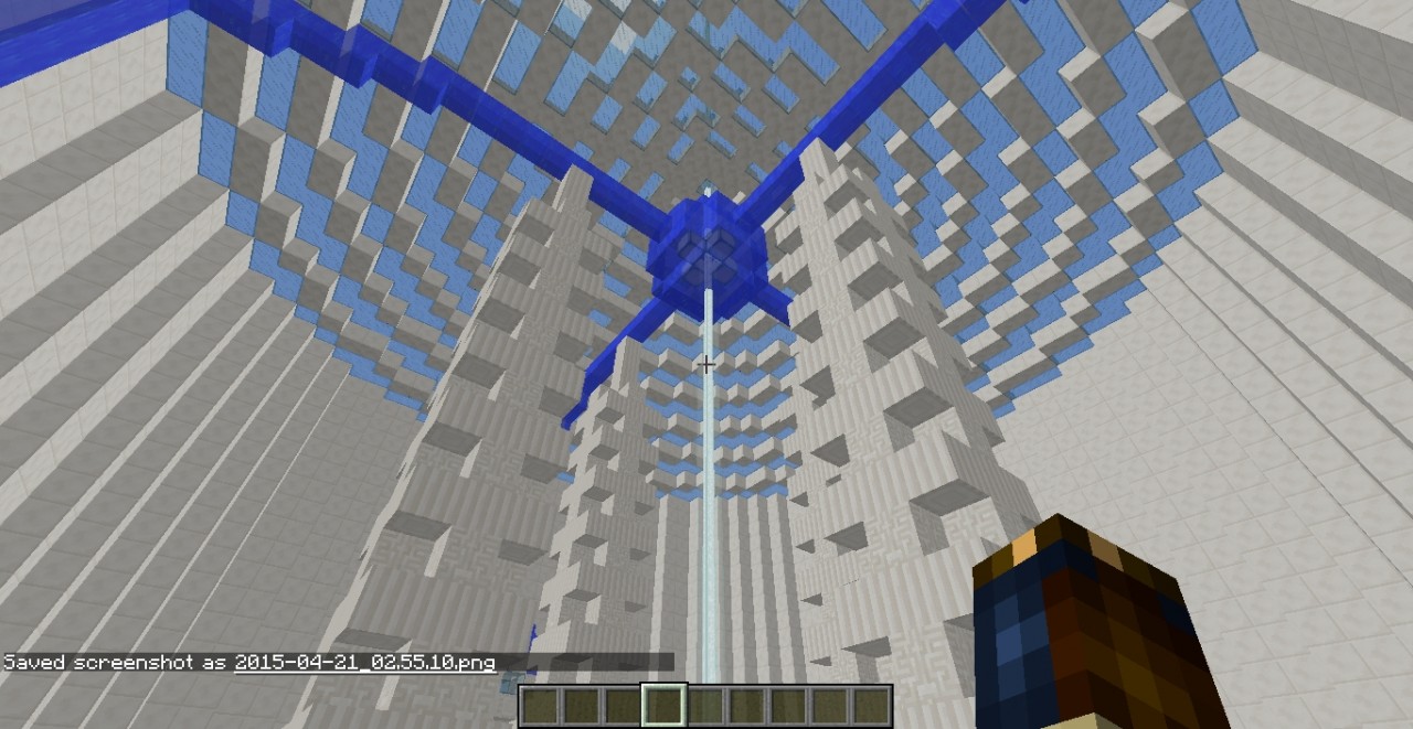 Medium Quartz spawn with floating water Minecraft Map