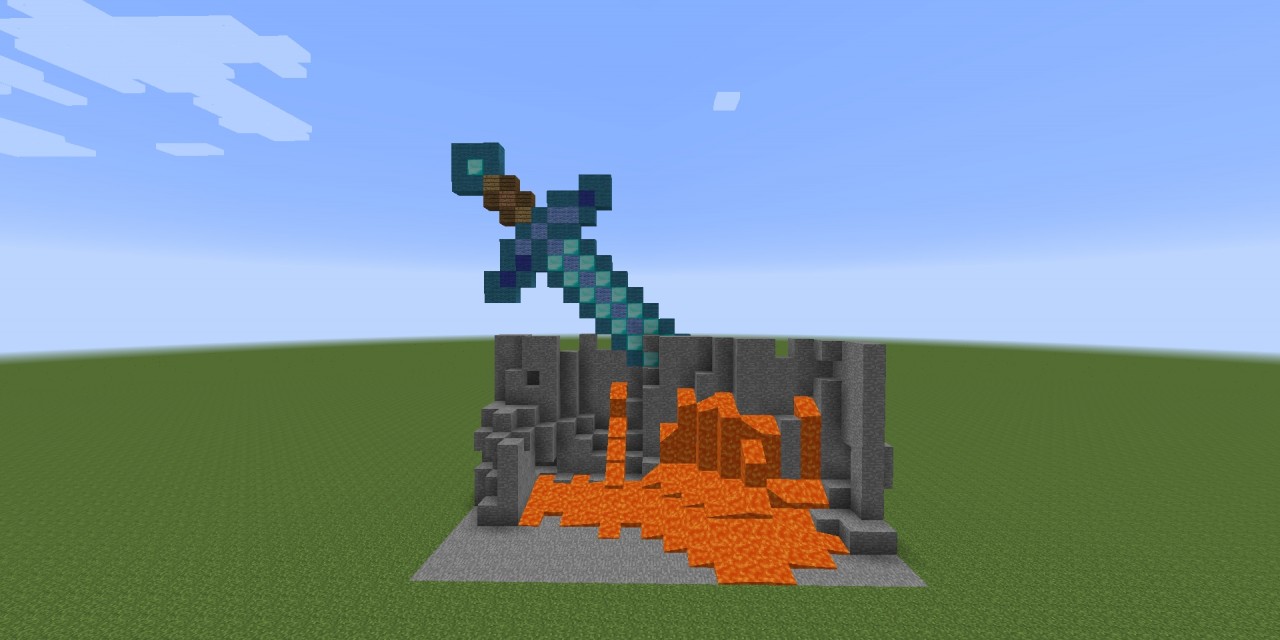 Sword In Stone Minecraft Project Sword Of 5376 Blocks! Minecraft