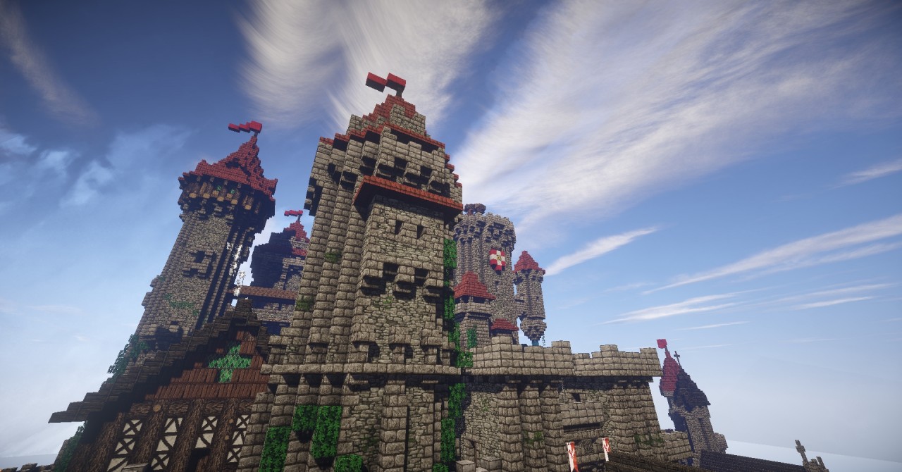 Epic Medieval/Fantasy Castle and Town Minecraft Map