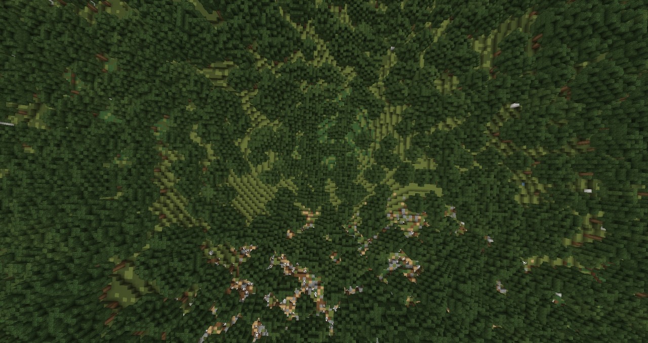 "Synthetic Forestry" 2048x2048 Custom Terrain Map Minecraft Map