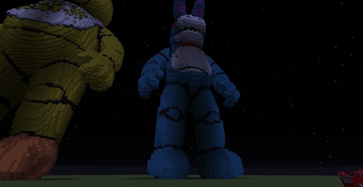 Toy Bonnie FNAF Voxel Art Statue Minecraft Map