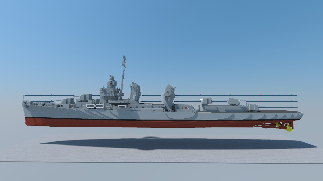 USS Fletcher DD-445 (Fletcher-class Destroyer) 4:1 Minecraft Map