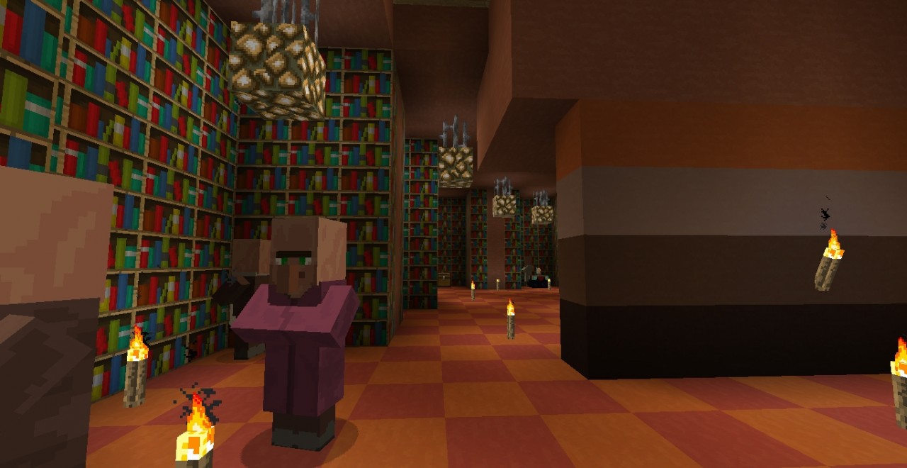 Mesa Library/Villager Sanctuary Minecraft Map