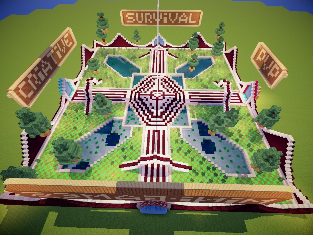 Server Spawn/SURVIVAL,PVP,MINI-GAMES,CRIATIVE Minecraft Map