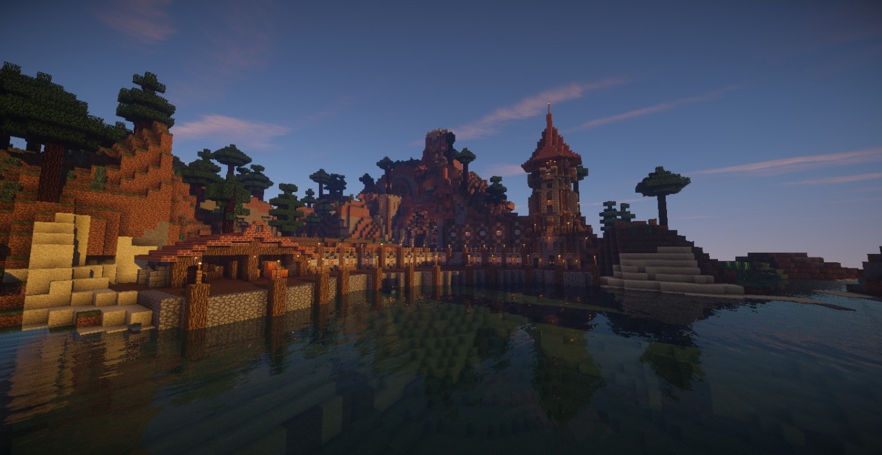 MEDIEVAL CASTLE AND TOWN !!! Minecraft Map