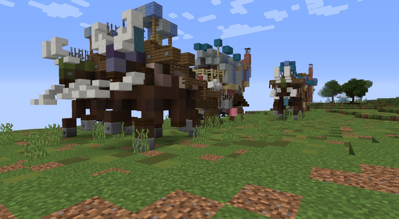 Slightly oversized gypsy wagons Minecraft Map