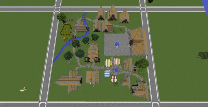 Medieval village Norwegian style Minecraft Map