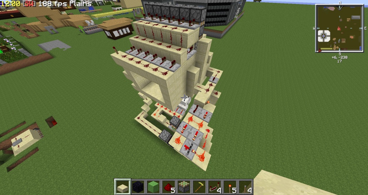 Castle Gate 2x4 - one button open/close Minecraft Map