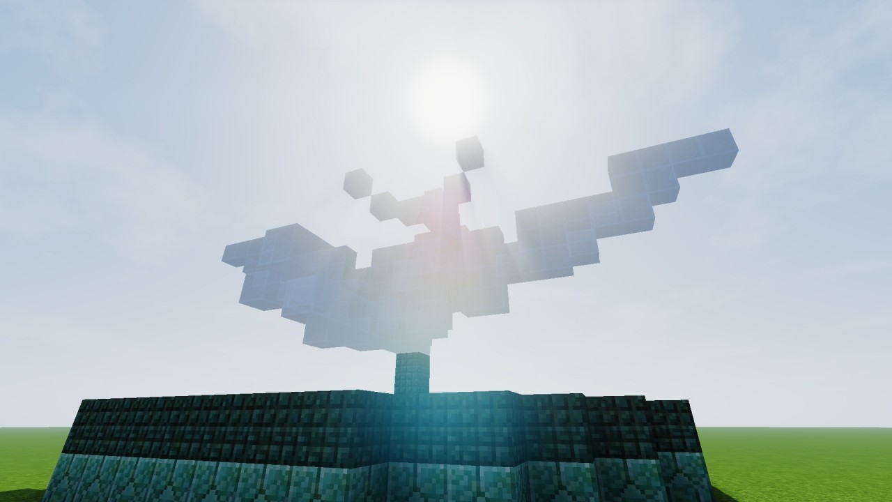 light-blue glass sculpture (phoenix) Minecraft Map