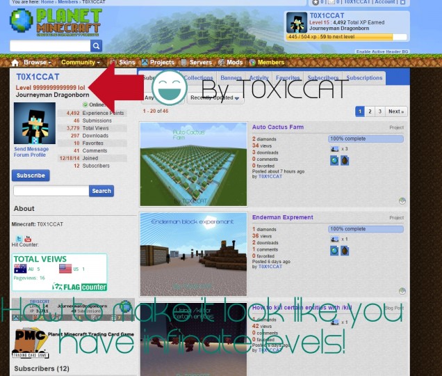 How to make it look like you have infinite levels