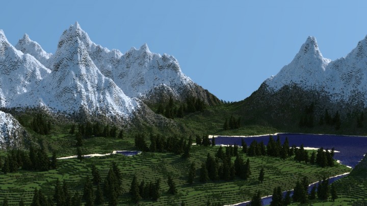 -TheFireMountains- Fantasy Landscape 150 subs special Minecraft Map