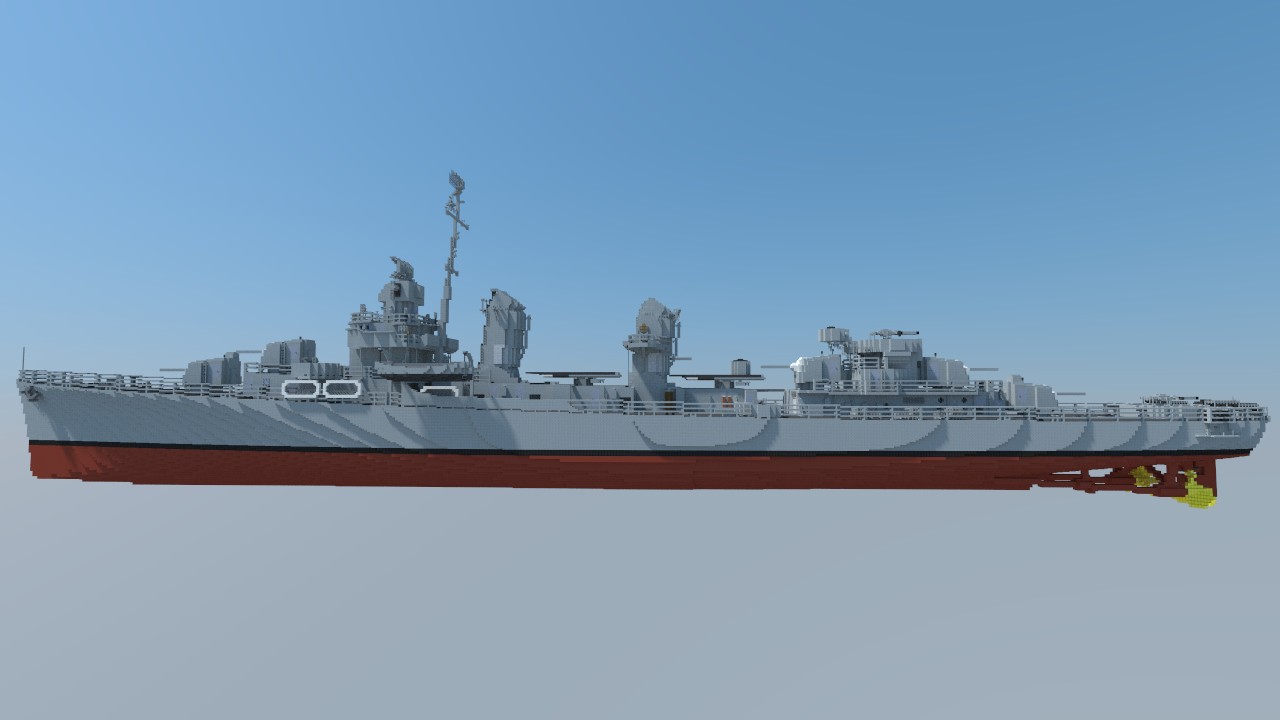 USS Fletcher DD-445 (Fletcher-class Destroyer) 4:1 Minecraft Map