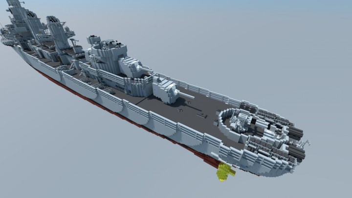 USS Fletcher DD-445 (Fletcher-class Destroyer) 4:1 Minecraft Map