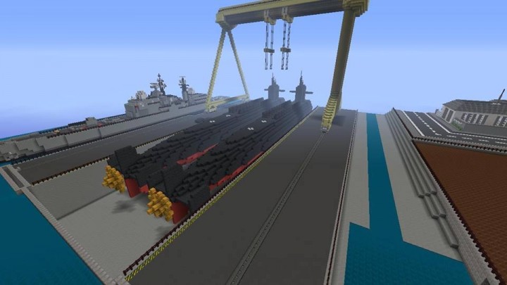 Ohio class submarines in dry dock Minecraft Map
