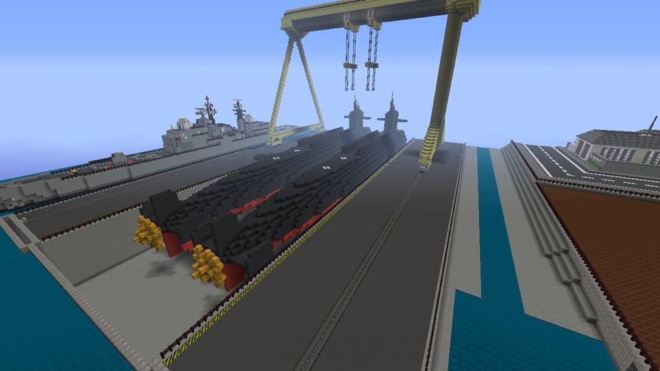 Ohio class submarines in dry dock Minecraft Map