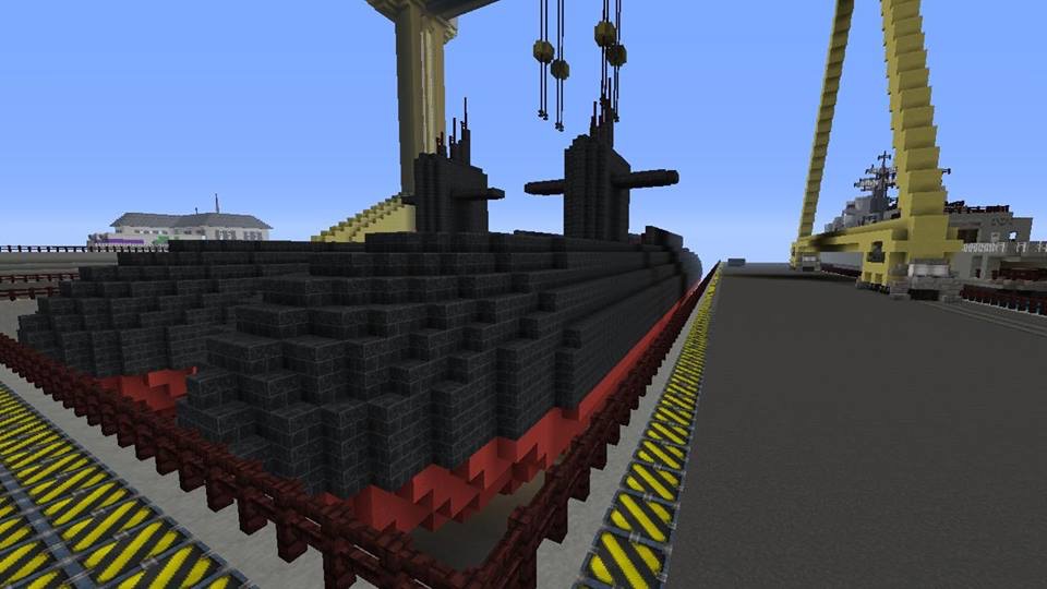 Ohio class submarines in dry dock Minecraft Map