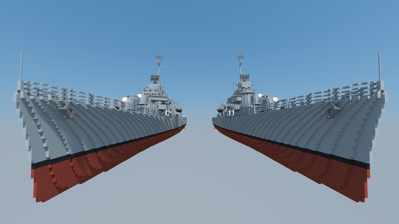 USS Fletcher DD-445 (Fletcher-class Destroyer) 4:1 Minecraft Map