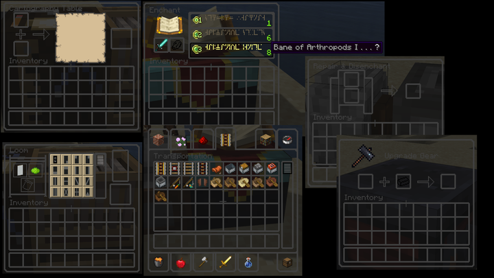 Mimimal transparent GUI Minecraft Texture Pack