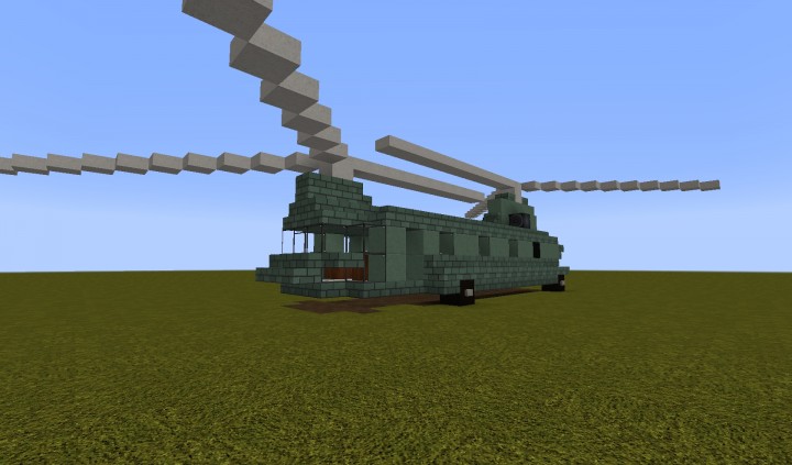 Helicopters and a Tiltrotor Minecraft Map