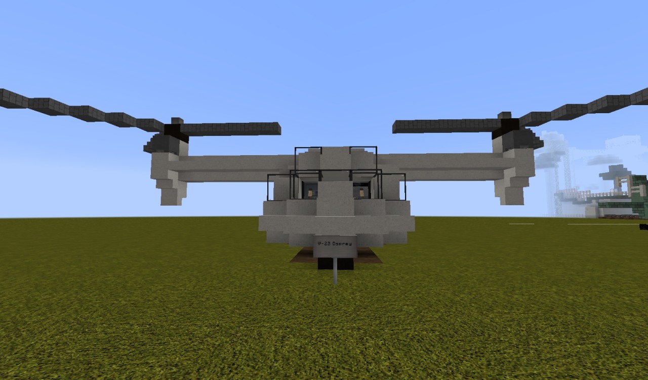 Helicopters and a Tiltrotor Minecraft Map
