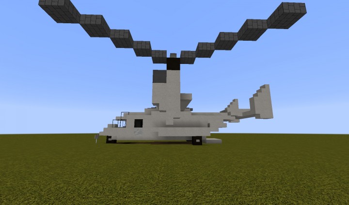 Helicopters and a Tiltrotor Minecraft Map