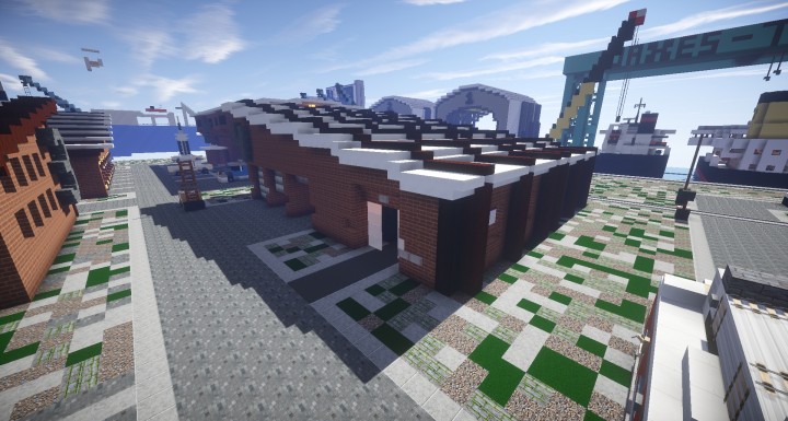 Warehouse #04 | Container Port | Full Interior Minecraft Map