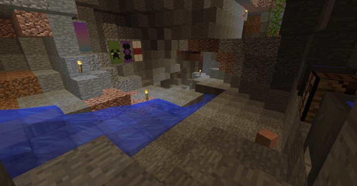 mistic cave of banner creation Minecraft Map