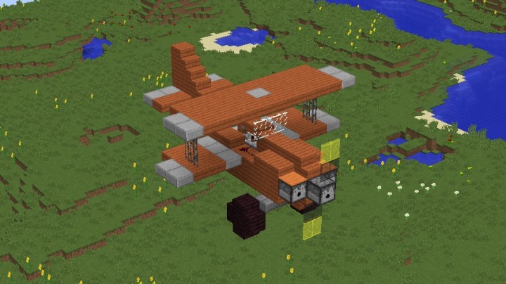 Redwood Robin Biplane Fighter Minecraft Map