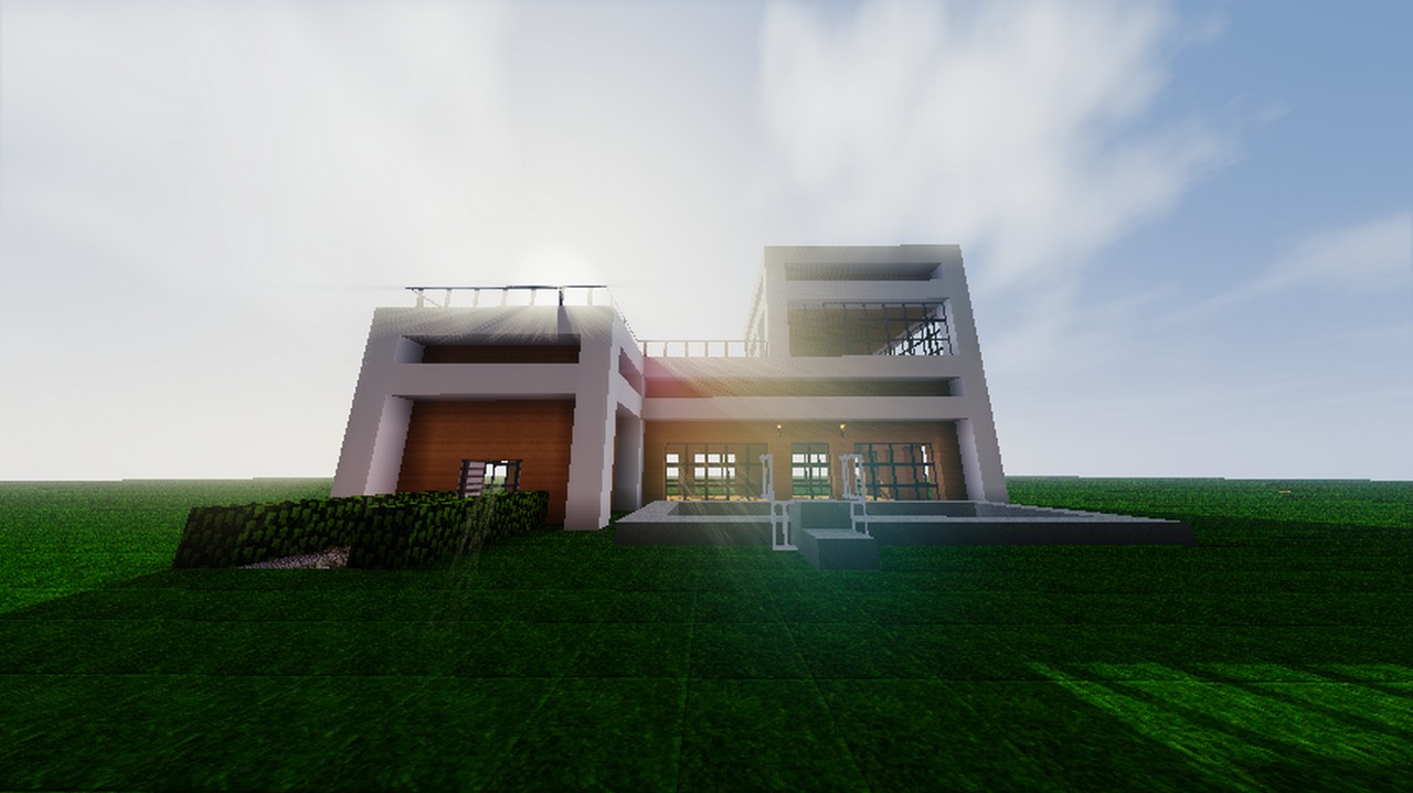 small modern house Minecraft Map