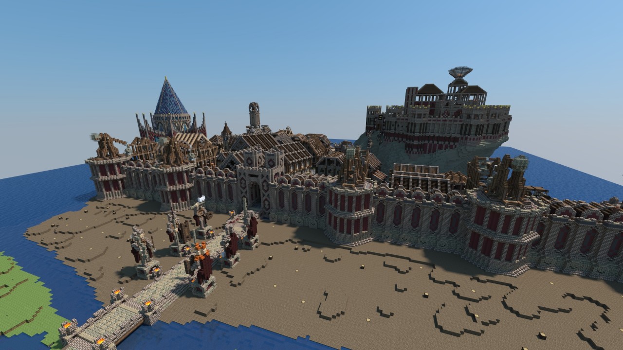 The city on the peninsula [Aliquam] Minecraft Map