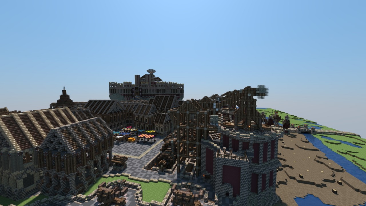 The city on the peninsula [Aliquam] Minecraft Map