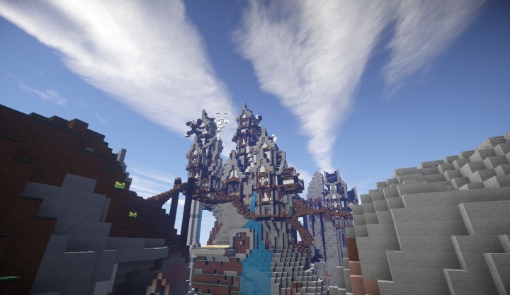 Steampunk Mountains: Hexion SMP Minecraft Map