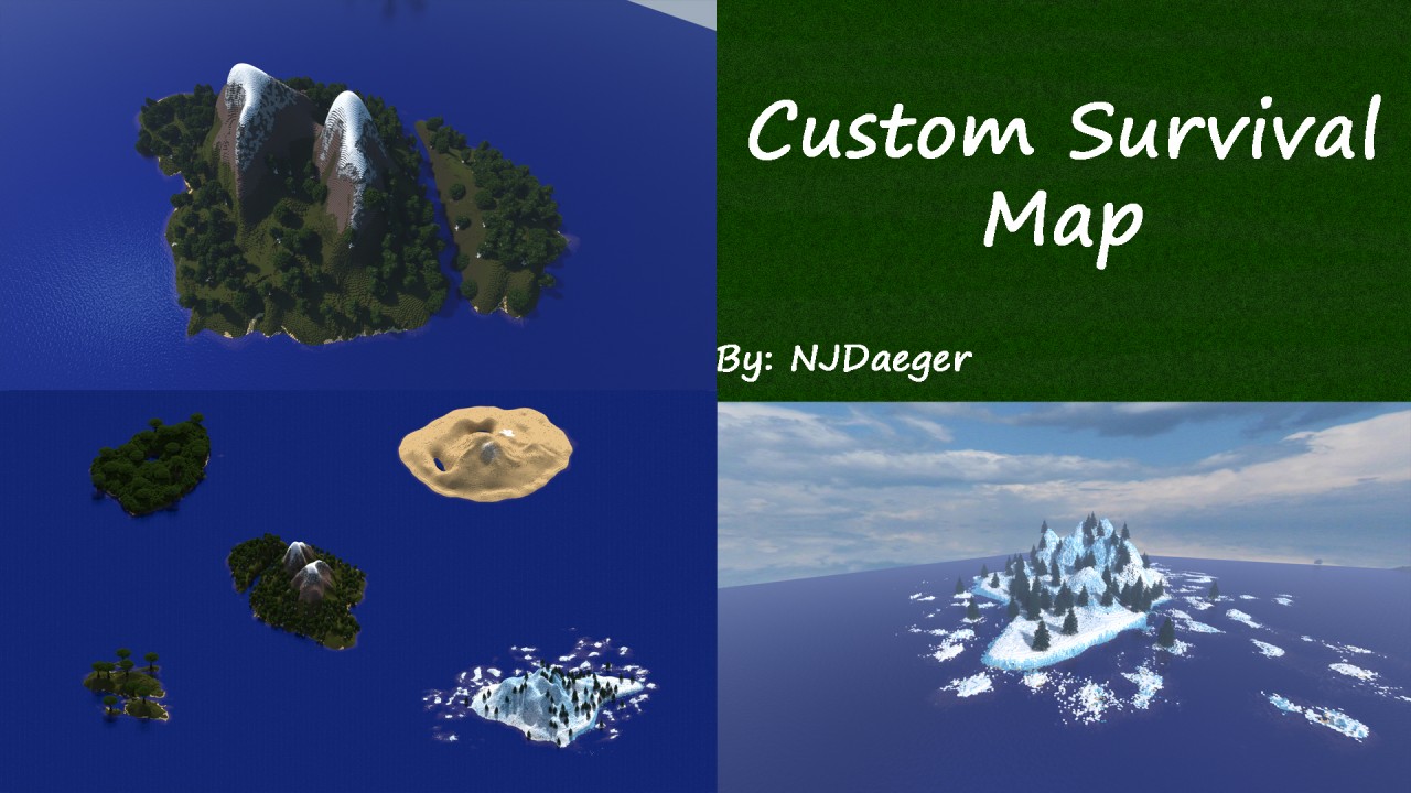 Custom Survival Map 2000X2000 blocks! Minecraft Map