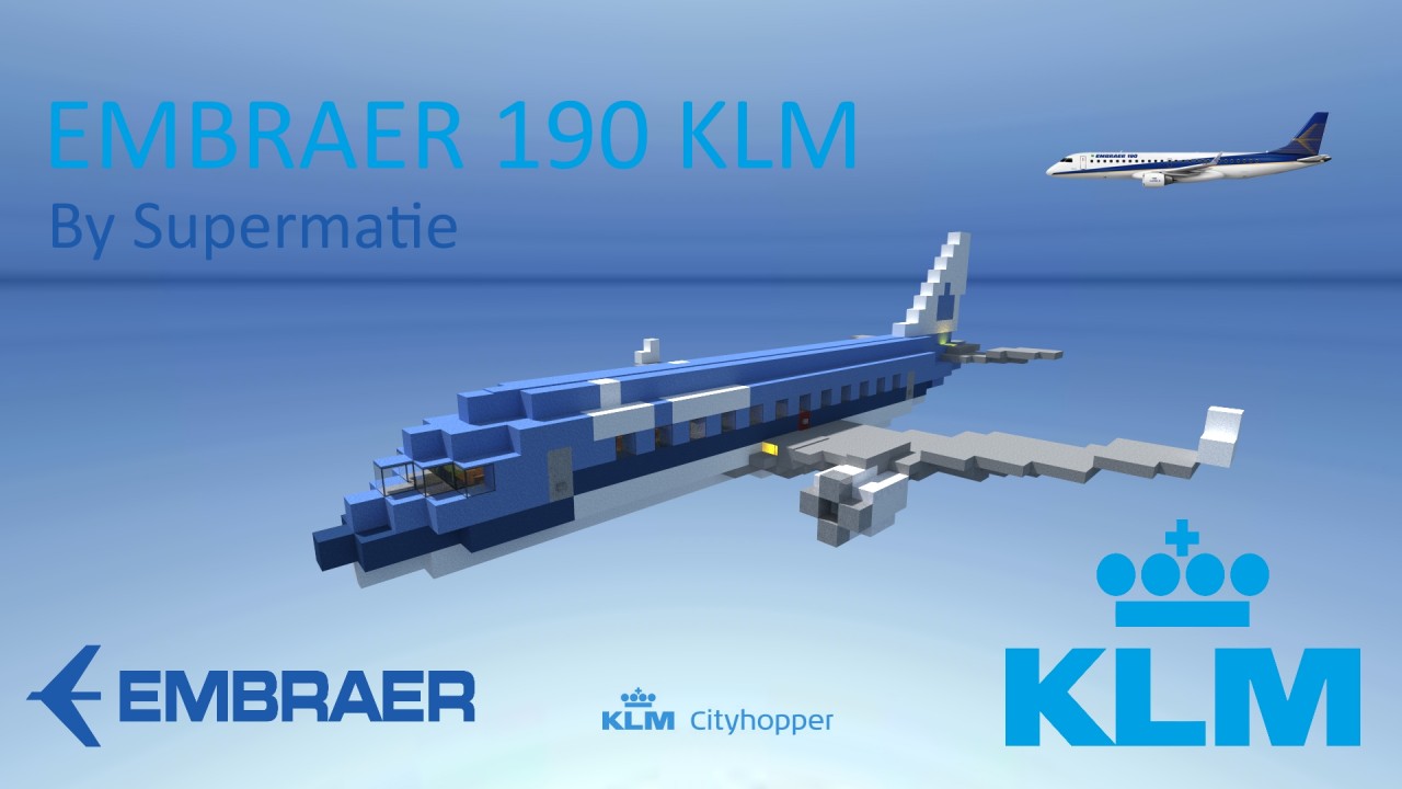 Embraer 190 KLM (full interior) Minecraft Map