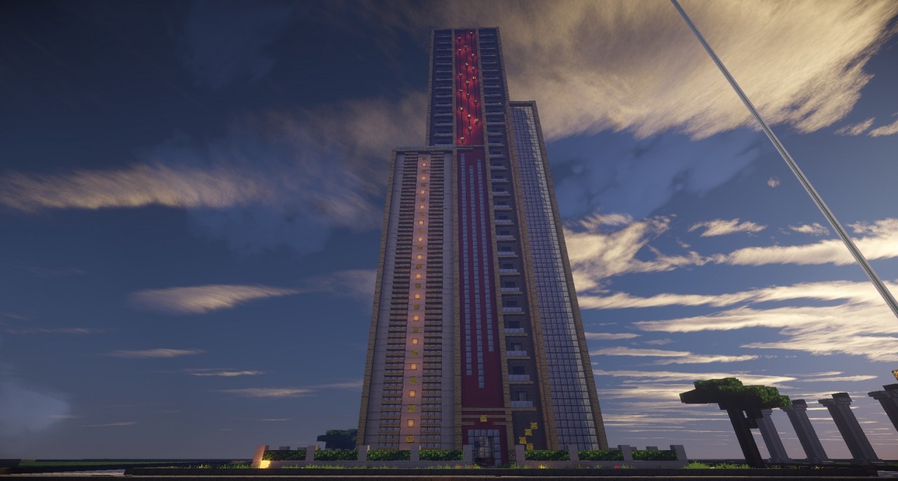 enormous high-rise with loft and pool Minecraft Map