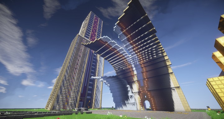 enormous high-rise with loft and pool Minecraft Map
