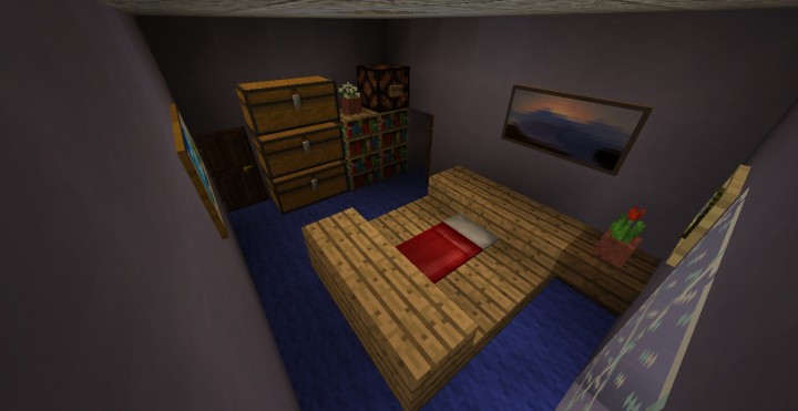 Blue Double-Wide House Minecraft Map