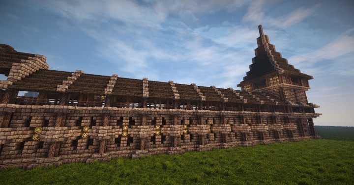 Decorated Fort Wall Schematic Minecraft Map