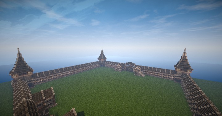 Decorated Fort Wall Schematic Minecraft Map