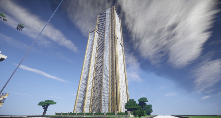 enormous high-rise with loft and pool Minecraft Map