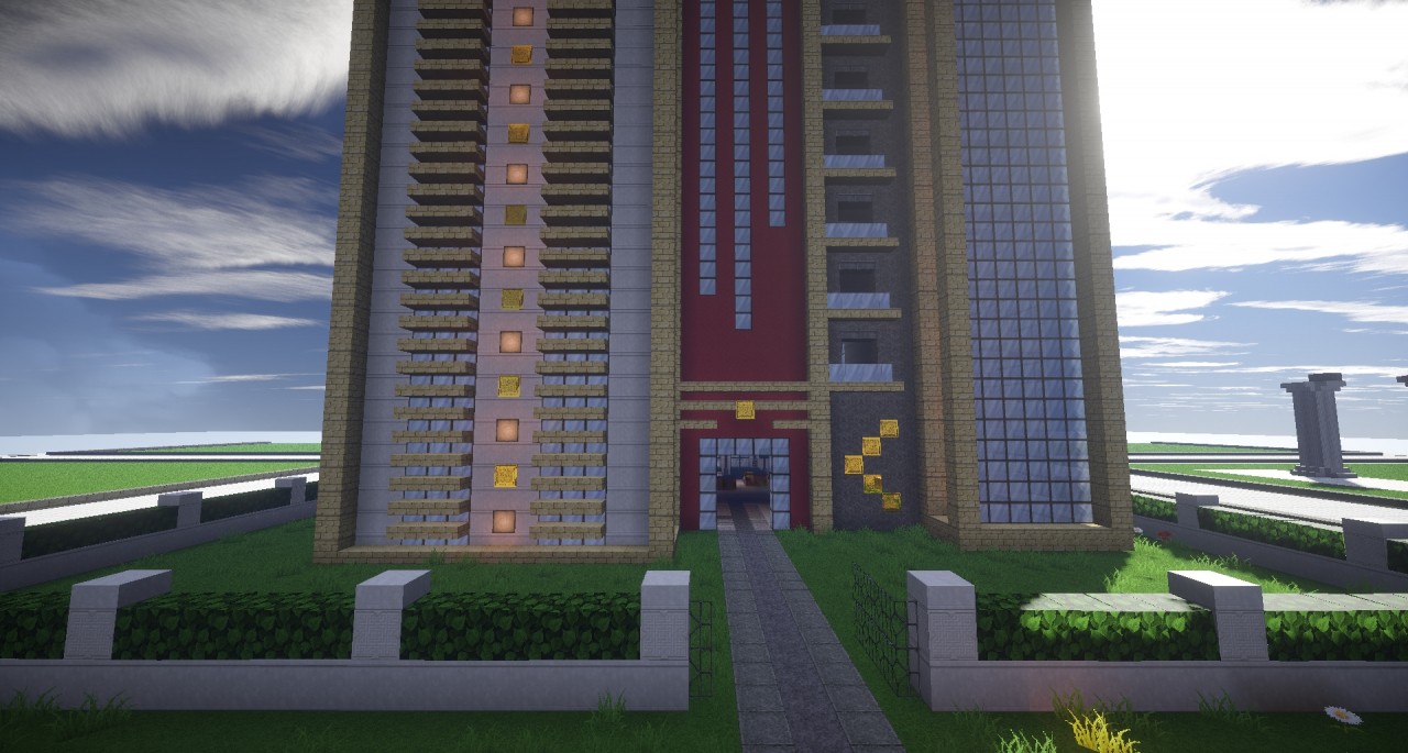 enormous high-rise with loft and pool Minecraft Map