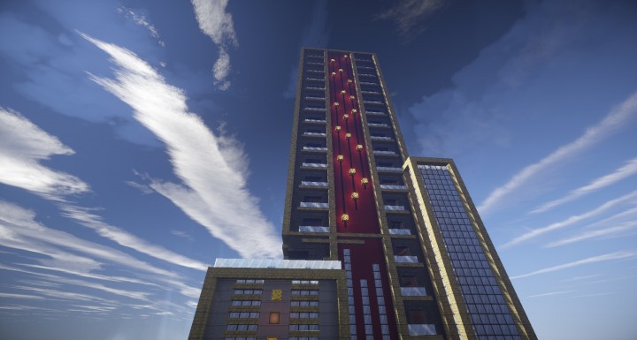 enormous high-rise with loft and pool Minecraft Map