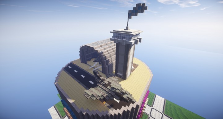 tiny military airbase with factory Minecraft Map